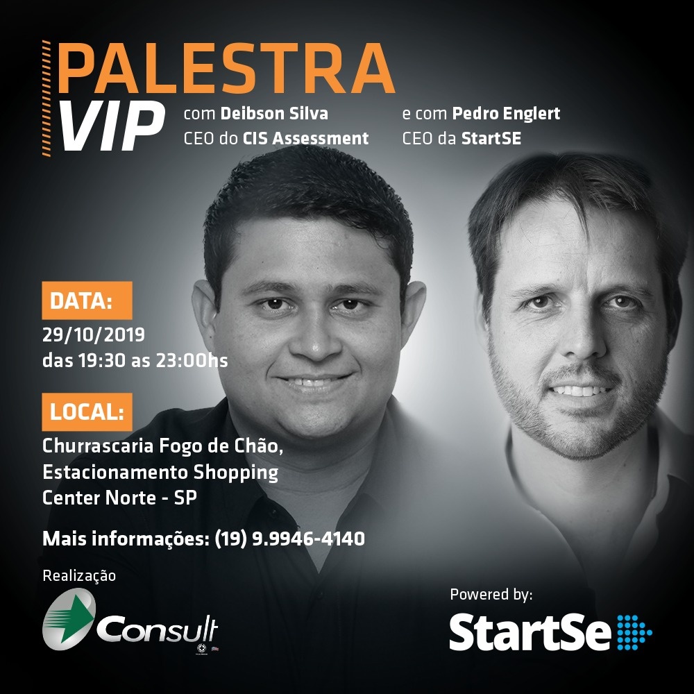 Palestra & Jantar VIP com Pedro Englert CEO da Startse e Deibson Silva ...
