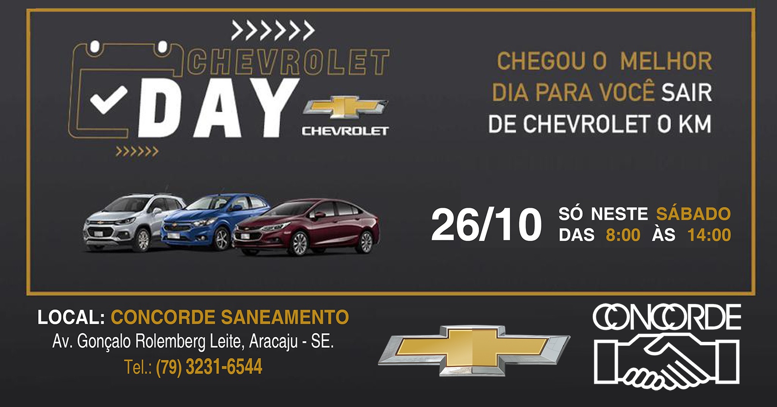 Chevrolet Day - Concorde Saneamento em Aracaju - Sympla