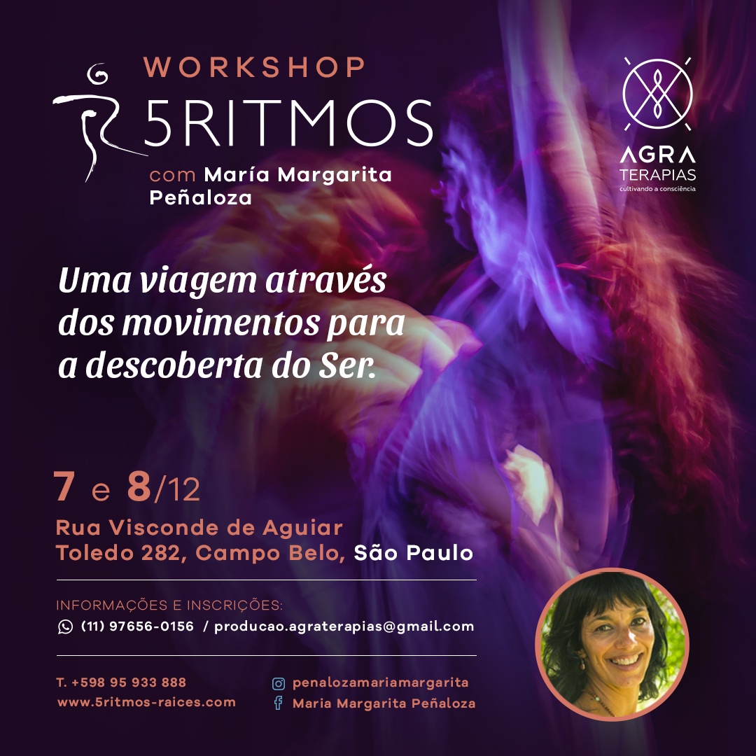 Os 5 Ritmos em SP - com Margarita Peñaloza em São Paulo - Sympla